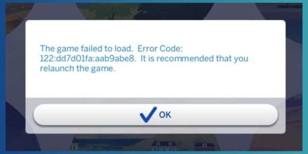 How to Fix Sims 4 Error Code 122: dd7d01fa:aab9abe8